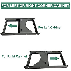 FYFUSATC Kitchen Blind Corner Pull Out Shelf with 4 Shelf Tray Baskets Hidden Pull Out Blind Corner Cabinet Organizer Heavy Duty Blind Corner Storage Cans Pots for Left or Right Blind Corner Cabinet