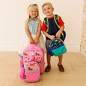 Wildkin Pack-it-All Kids Backpack Bundle with Clip-in Lunch Box (Horses)