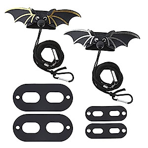 2 Set Ajustable Leather Bearded Dragon Lizard Leash Harness Cooling Wing Black Gold for Outdoor Safety Walking