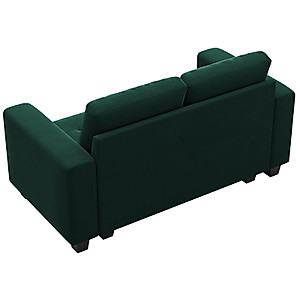 Belffin Velvet Modular Loveseat Sofa Couch 2 Seater Sofa Love Seats for Small Space Green
