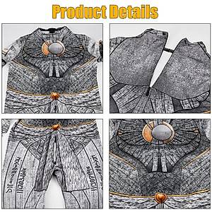 Maturead Kids Costume 2024 Halloween Party Cosplay Outfits Jumpsuit Hooded Cloak for Boys