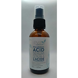 Eva Naturals Pure Hyaluronic Acid Serum For Face - Facial Serum - Wrinkles and Fine Lines - Perfect Hydrating Serum for Face and Dry Skin - Pairs with Vitamin C Serum (2 Oz)