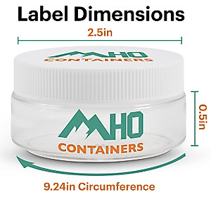 MHO Containers | Clear, Refillable PET Containers, White Screw-On Lid, BPA/Paraben Free - 3.4 fl oz (100mL) — Set of 12