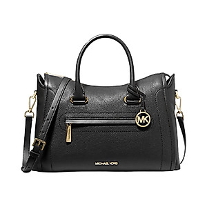 Michael Kors Carine Leather Satchel Large (Black)
