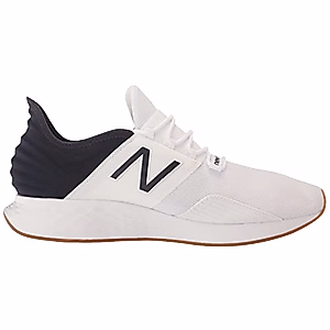 New Balance Men's Fresh Foam Roav V1 Running Shoe, White/Eclipse, 12