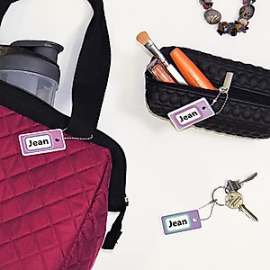 Spongebob Squarepants Theme 3 Mini Personalized Waterproof Custom Name Bag Tags with Chain attachments