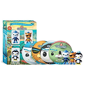 Octonauts The Complete Season 1 / 3 (6 Disc DVD -Over 16.5 Hours - 75 Episodes - 5 Toys Included Gift Set) - Captain Barnacles, Kwazii, Peso Penguin, Meomi