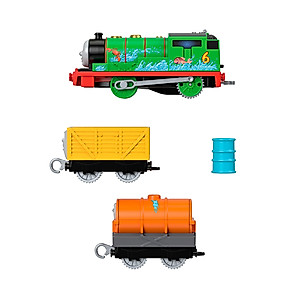 Thomas & Friends Percy and Troublesome Truck, Battery-Powered Motorized Toy Train for Preschool Kids Ages 3 Years and up