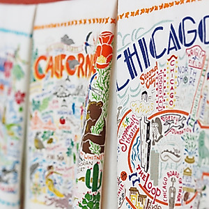 Catstudio Alabama Dish Towel - U.S. State Souvenir Kitchen and Hand Towel with Original Artwork - Perfect Tea Towel for Alabama Lovers, Travel Souvenir