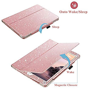 Fingic for iPad 10.2 Case 2021/2020/2019 - iPad 9th/8th/7th Generation Case Luxury Sparkly Folio Folding Stand Cover Auto Wake/Sleep Smart Case for New iPad 10.2” 2021/2020/2019 (9th/8th/7th Gen)