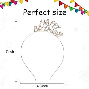 Birthday Crown Silver Rhinestone Birthday Tiara Birthday Party Decorations for Women Birthday Party Favors for Girls 16th 21st 30th 40th 50th 60th Birthday Crown Crystal Hair Accessories for Party(Rose Gold)