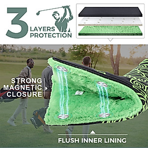 Studio Crafted 0 Putts Given Golf Blade Putter Cover Magnetic Closure (Black)