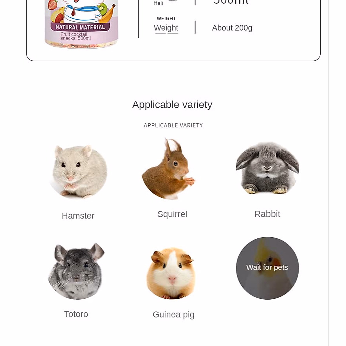 JONSANTYGFRY Hamster, Hedgehog, Lizard, Frog, Bird, Hedgehog, Snack, Nutritious, Food for Small Animals