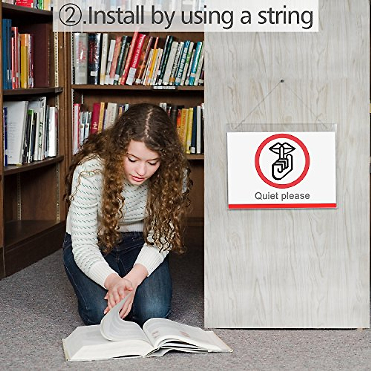 NIUBEE 10-Packs 8.5x11 Sign Holder Horizontal for Wall Door, Clear Acrylic Picture Frame for Paper with Free 3M Tape and Mounting Screws