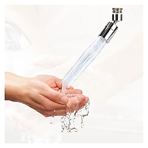 Universal Faucet Splash-Proof Swivel Kitchen Faucet Water Saving Bath Faucet Stainless Steel 720°Rotation Nozzle Faucet(Dual Outlet)