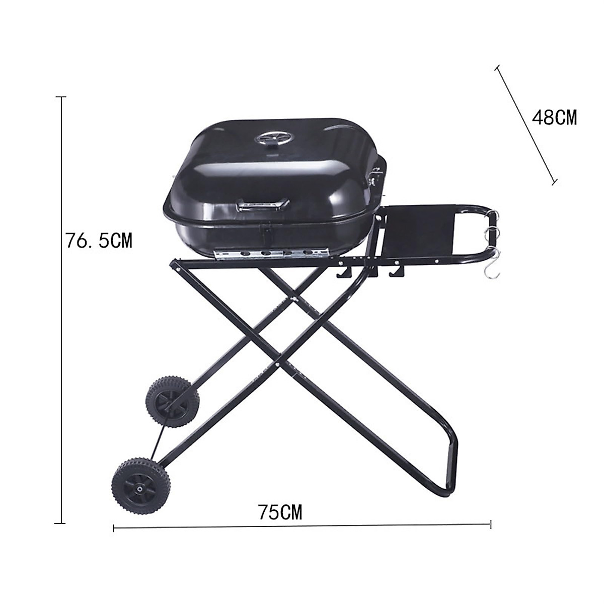 Valcla Barbecue Grill Foldable Car Frame Barbecue Portable Camping Barbecue Patio Outdoor Barbecue Grill Foldable Barbecue Grill for Outdoor Backyard, Patio