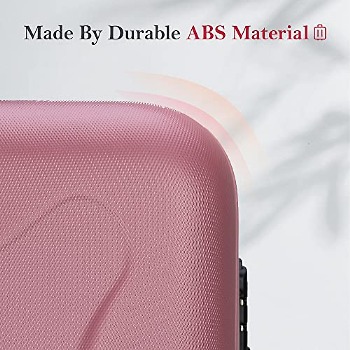 Widfre Luggage Sets 3 Pieces Carry on Suitcase Hardshell Lightweight Travel with Double Spinner Wheels Locks TSA Approved (Red)