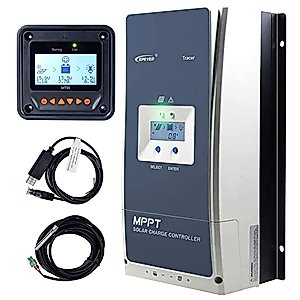 100A MPPT Solar Charge Controller 12V/24V/36V/48V Auto, Max.PV 150V Solar Panel Regulator fit for Lead-Acid/Lithium/LiFePO4 Battery (Tracer10415AN)