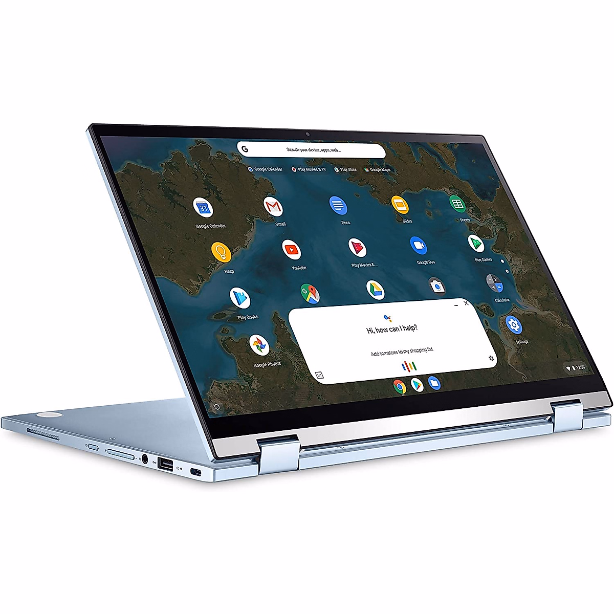 Asus Flip 2-in-1 14'' FHD Touchscreen Chromebook Laptop, Intel Core m3-8100Y(up to 3.4 GHz), 128GB Space(64GB eMMC+64GB Card),8GB RAM, Webcam, WiFi, Chrome OS, +JVQ MP Blue Silver 2X Storage