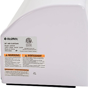 Global Industrial 36"W Air Curtain With Remote Control