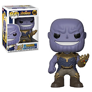 POP Marvel: Avengers Infinity War - Thanos with Infinity Gauntlet Funko Pop! Vinyl Figure (Bundled with Compatible Pop Box Protector Case), Multicolored, 3.75 inches