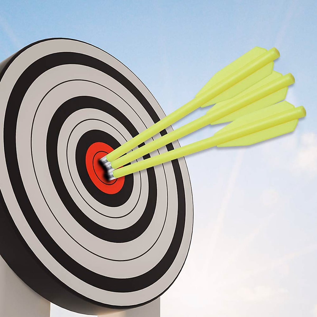 Bow and arrow college Mini Crossbow Bolts Miniature Crossbows Arrows Yellow Plastic Body with Sharp Metal Point Tip(Pack of 12)