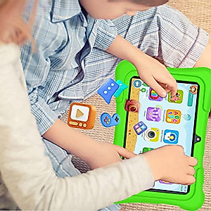 Kids Tablets, 7 inch Tablet for Kids, 32GB ROM, IPS HD Display, Android 11 Quad Core Processor, iWawa Pre Installed with Kid-Proof Case, Bluetooth, Dual Camera (Green)
