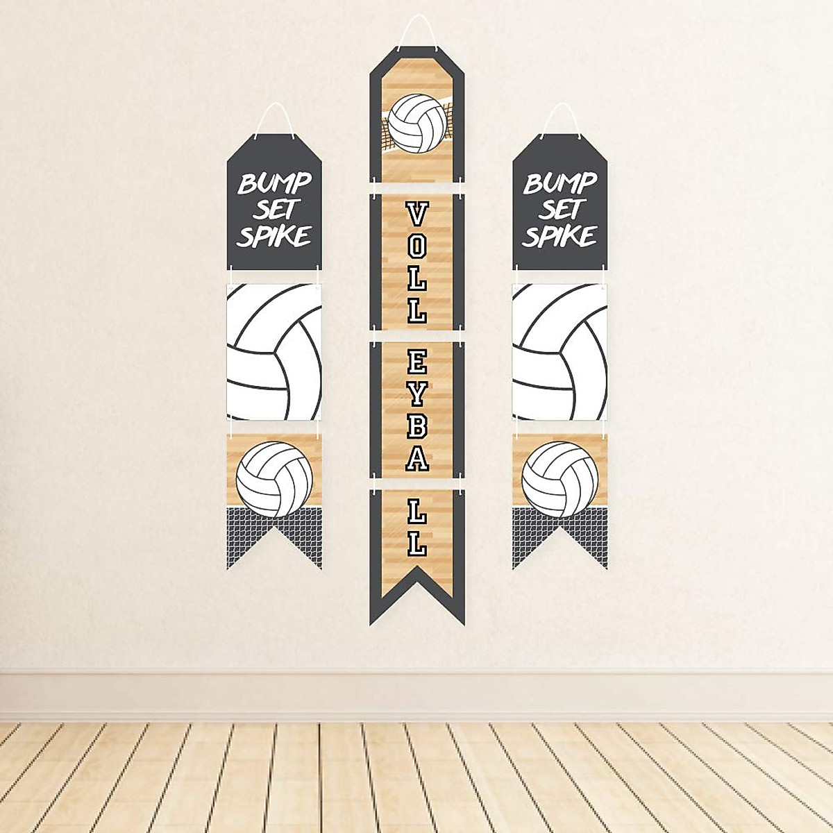 Big Dot of Happiness Bump, Set, Spike - Volleyball - Hanging Vertical Paper Door Banners - Baby Shower or Birthday Party Wall Decoration Kit - Indoor Door Decor