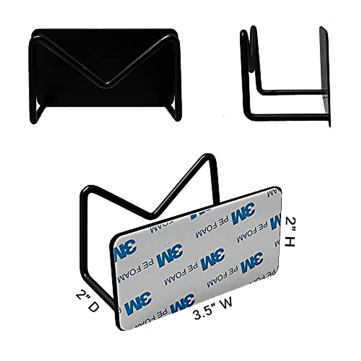 Habitathome Sponge Holder for Kitchen Sink and Sink Accessory Caddy - Minimalist, Rustproof, Waterproof (2 pack)