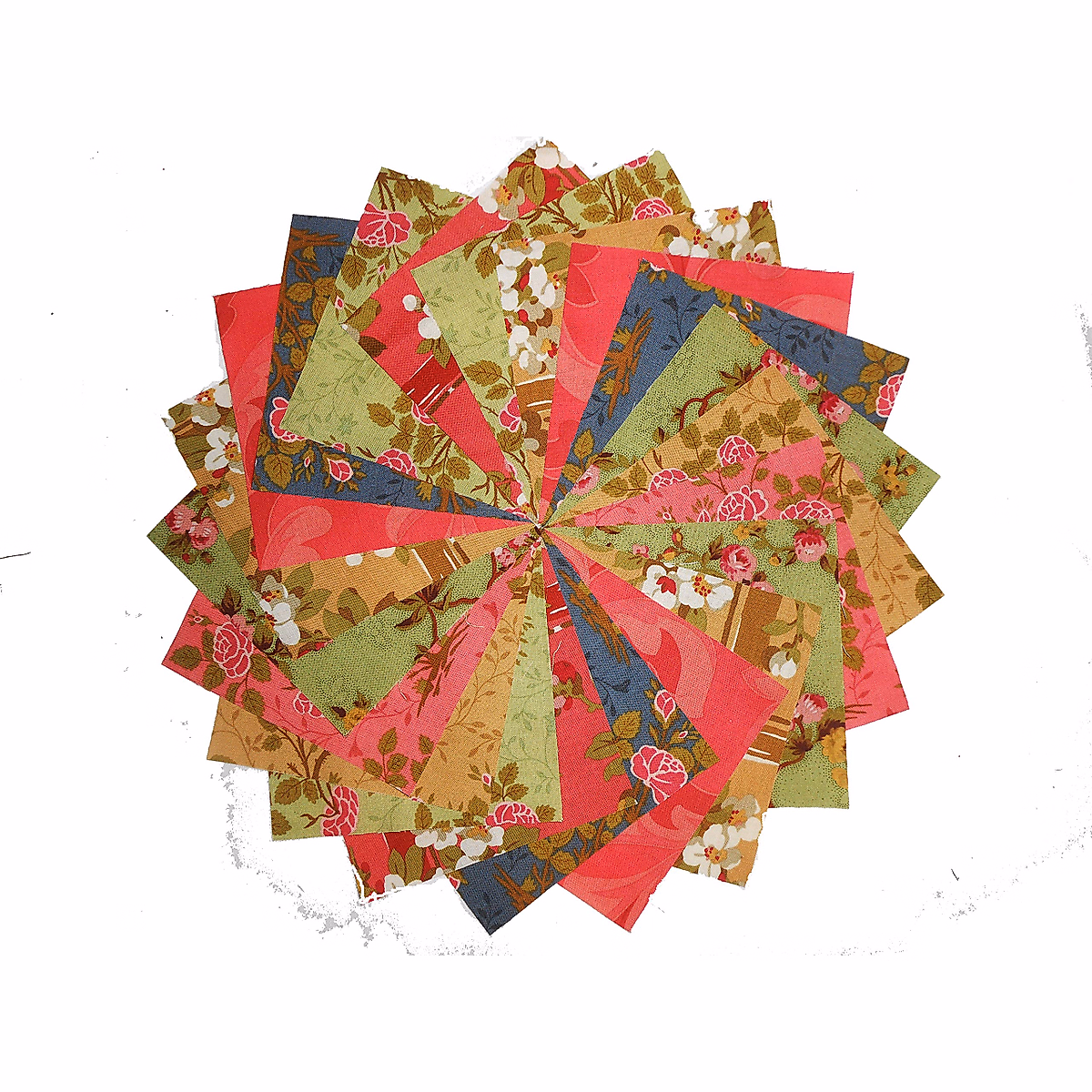 16 10 Inch Garden Gates Quilting Squares Charm Pack by RJR 8 colorways