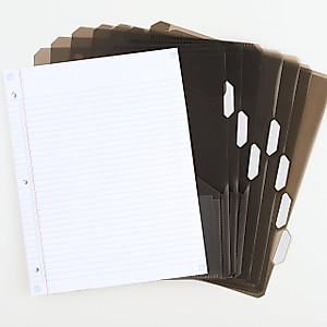 Five Star Flex Hybrid NoteBinder, 1-1/2 Inch Binder with Tabs, Notebook and 3-Ring Binder All-in-One, Black (29324AA2)
