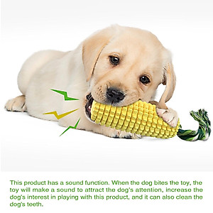 yuxiaoyu Dog Toy Chew Toy Corn Interactive Squeaky Dog Tooth Cleaning Tool Water Float Toy Teething Stick Suitable for Small, Medium and Large Dogs