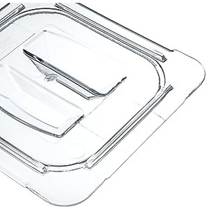 Carlisle FoodService Products 10310U07 StorPlus Sixth Size Polycarbonate Universal Handled Food Pan Lid, Clear