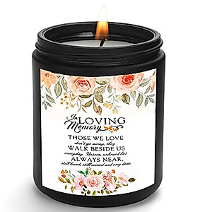 Sympathy Candle for Loss of Loved One in Memory of Mother Father Lavender Soy Wax Candle Bereavement/Condolences/Grief Gifts-Funeral Decor Sign Sorry for Your Loss Remembrance-Poem