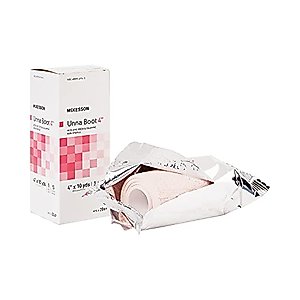 McKesson Unna Boot with Zinc Oxide and Calamine, Non-Sterile, 4 in x 10 yd, 1 Roll