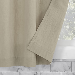 Archaeo Washed Cotton Small Window Twist Tab Cafe Curtains, 52" x 45", Oatmeal