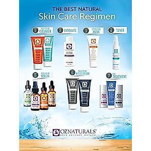 OZNATURALS Hyaluronic Acid Serum for Face - Plumping Serum, Hydrating Facial Skin Product, Natural Ingredients, Plump Fine Lines, Anti-Aging Face Serum, Organic Aloe + Rosehips Intense Moisture