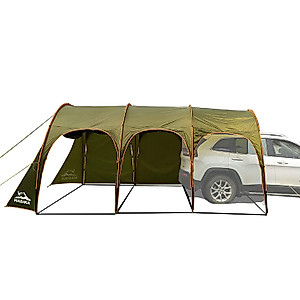 Car Camping Shade Awning Canopy for 8-10 Person Family Party Tent Picnic,BBQ,Friends Gathering Waterproof Lightweight Easy Setup 15 * 10 FT