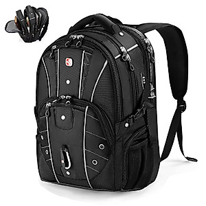 StarCloud Travel Laptop Backpack Men - Heavy Duty, USB 2.0 Charger Port - Durable Commute and College Backpacks Featuring Anti-Theft Lock and Dedicated Laptop & Tablet Protection, Fits 17" Notebook