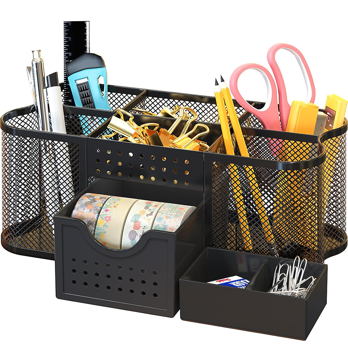 DecoBros Desk Supplies Organizer Caddy, Black