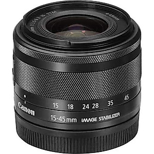 Commander Optics Professional Photo Bundle for M50 Mirrorless Digital Camera (Black) w/EF-M 15-45mm f/3.5-6.3 is STM + Wide-Angle and Telephoto Lenses + Portable Tripod + Memory Card