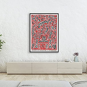 Exhibition Poster NYC - Keith Haring Art Print, Keith Haring Poster, Pop Art, Printed Contemporary Art, Living room, hotel, dining room, office, etc No Framed 12x16inch, 12x18inch and 20x30inch