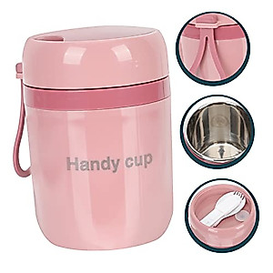 Cabilock 3pcs Mini Breakfast Cup Vacuum Insulated Bucket Containers with Lids Snackle Insulated Container Hot Food Stainless Water Bottles Thermal Soup Bucket Travel Drinks Thermal Jug Pp