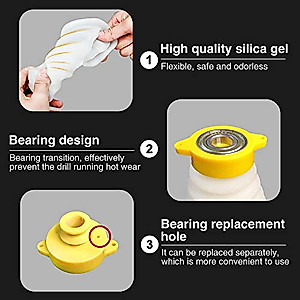 Drill Dust Collector,Electric Drill Dust Cover Collector,Silicone Electric Hammer Dustproof Cover,with 5 Sealing Rings,Electric Drill Power Tool Accessories,for Electric Hammer Drill(for 150mm drill)