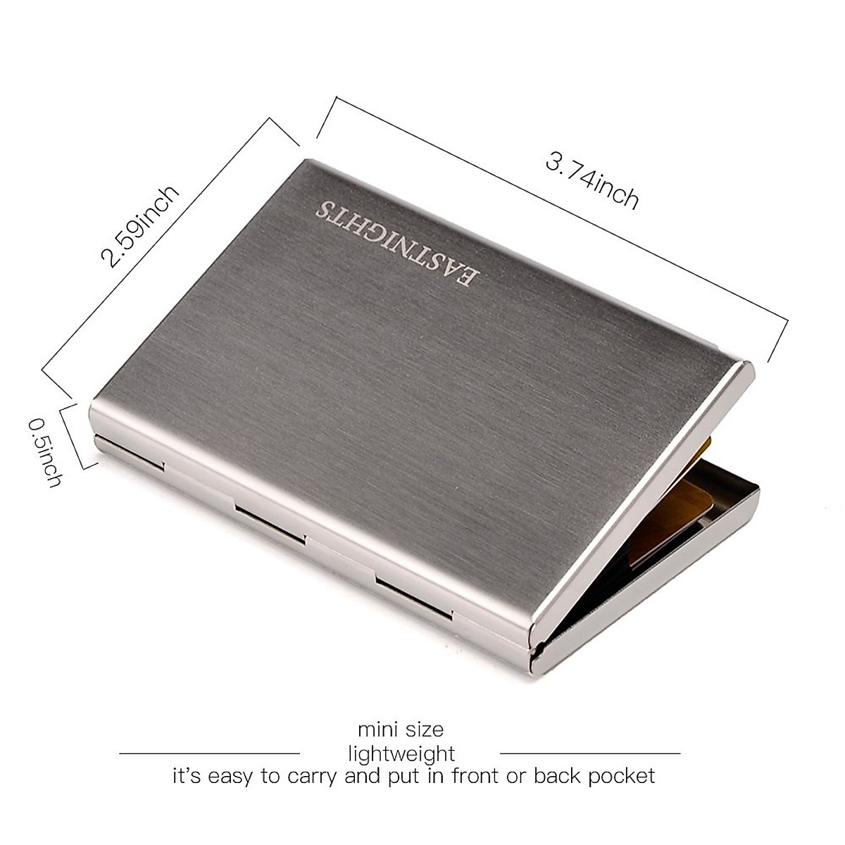 EASTNIGHTS RFID Credit Card Holder Metal Wallet Slim Credit Card Case Protector Business Card Holder for Women or Men