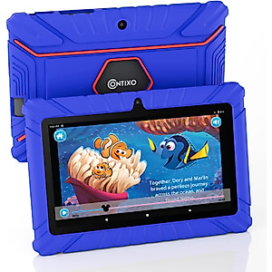 Contixo Kids Tablet V8, 7-inch HD, Ages 3-7, Toddler Tablet with Camera, Parental Control - Android 11, 16GB, WiFi, Learning Tablet for Children, 50+ Disney Storybooks Apps and Kid-Proof Case, DkBlue