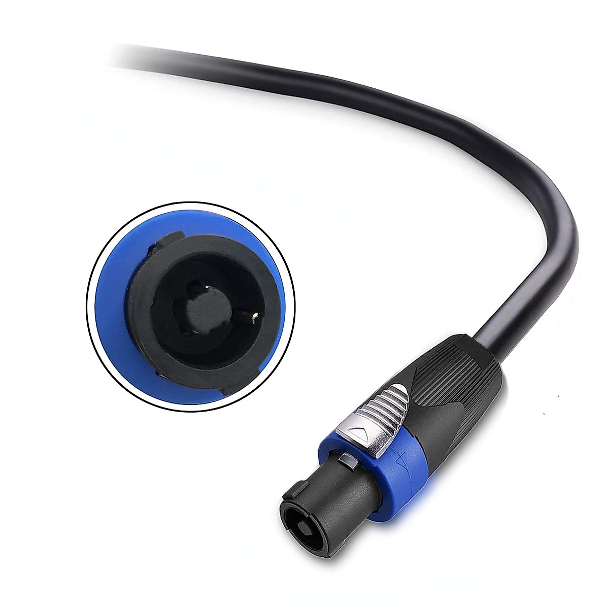 ROCMUZZK 2 Pack 30ft Pro Speakon to Speakon Cable, Pair 12AWG Patch Cords, Professional Speakon Audio Cable Cord with NL4FC Connector