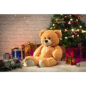 HollyHOME Teddy Bear Plush Giant Teddy Bears Stuffed Animals Teddy Bear Love 36 inch Tan