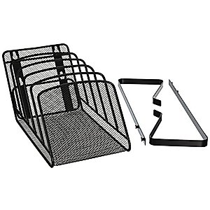 Safco Products 6450BL Onyx Mesh Multifunction Panel Organizer, Black