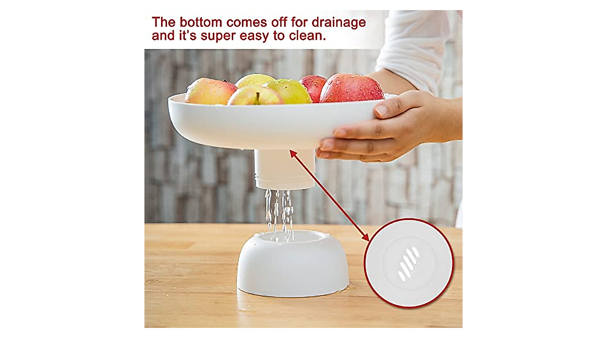 Awarmbe 10.4 Inch Decorative Fruit Bowl for Kitchen